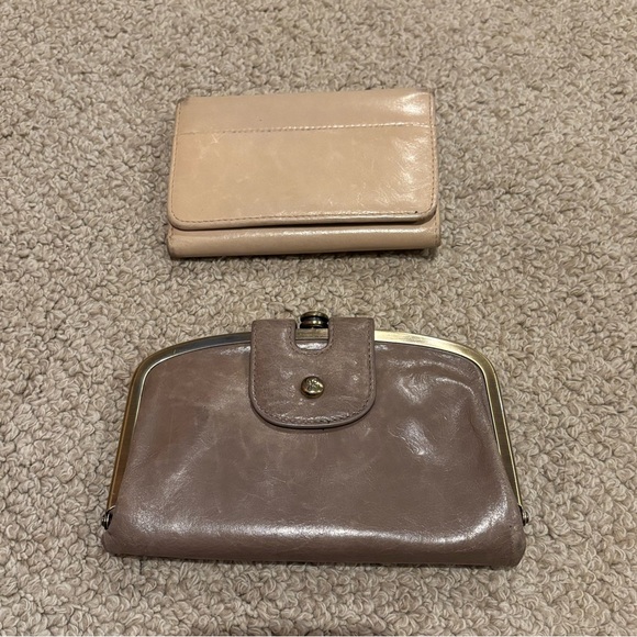 HOBO | Bags | 2 Hobo Wallets Leather One Is Creamivory And Other Is A ...